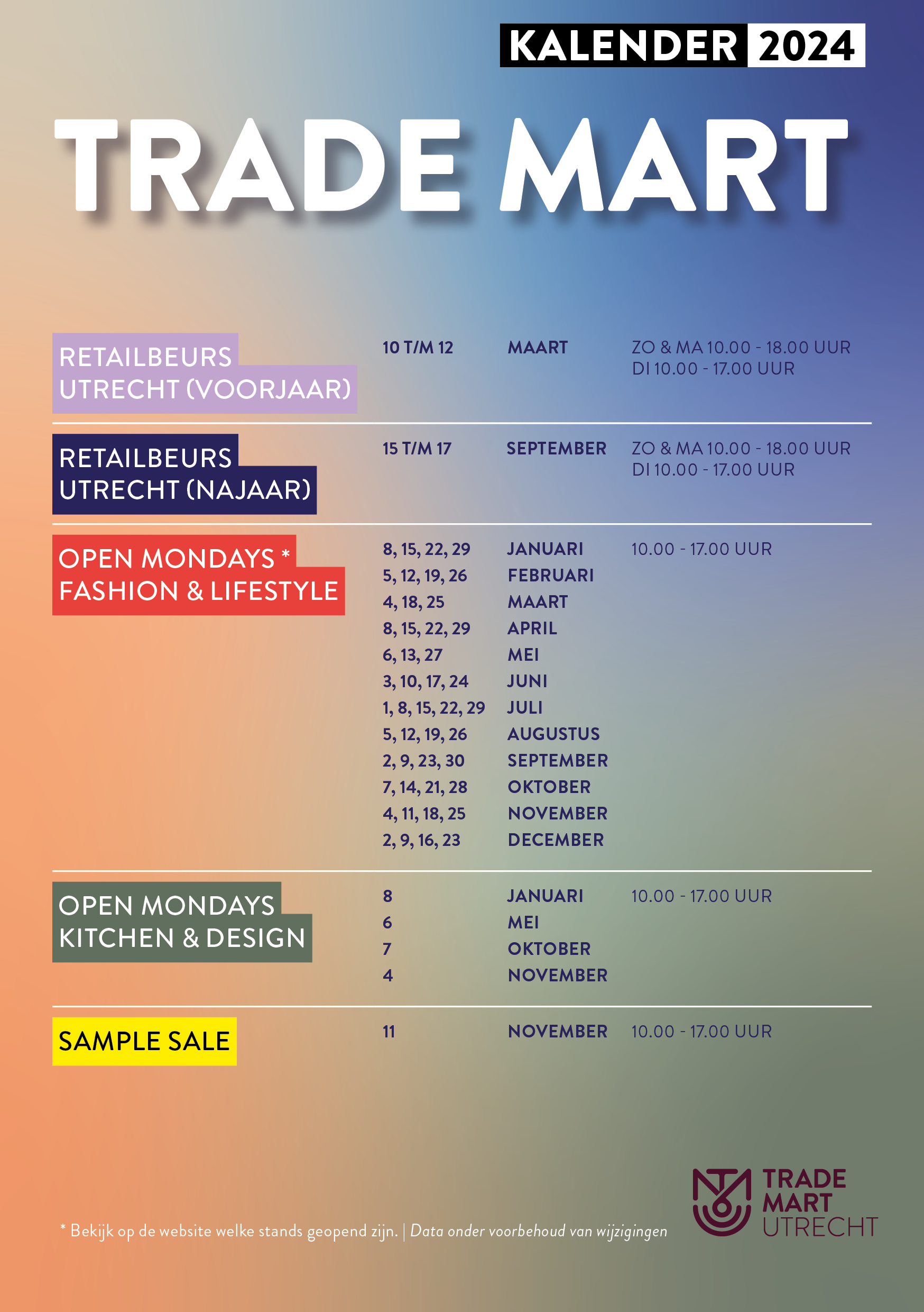 KALENDER - Trade Mart Utrecht